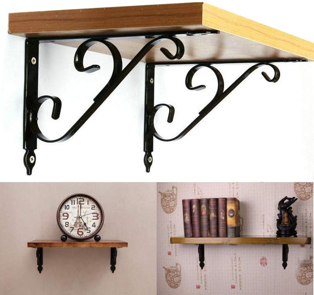 2X Energy Saving Universal Radiator Shelf Brackets - White | Drill Free ...