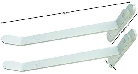 2X Energy Saving Universal Radiator Shelf Brackets - White | Drill Free ...